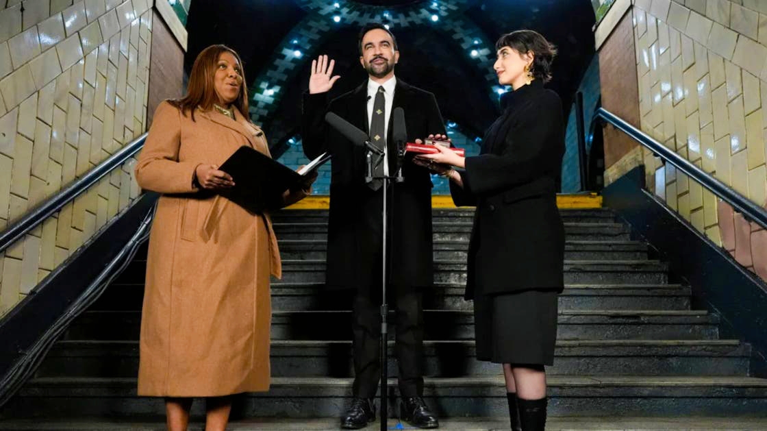 Zahraan Mamdani Sworn in as New York City's First Muslim Mayor